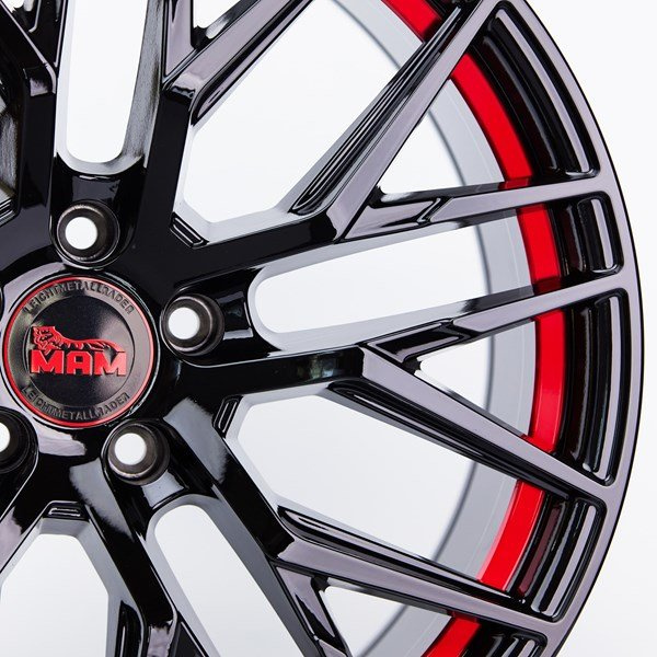 FELGI MAM RS4 5x120 8x18 ET35 BLACK PAINTED RED INSIDE - sklep Sportwheels.pl